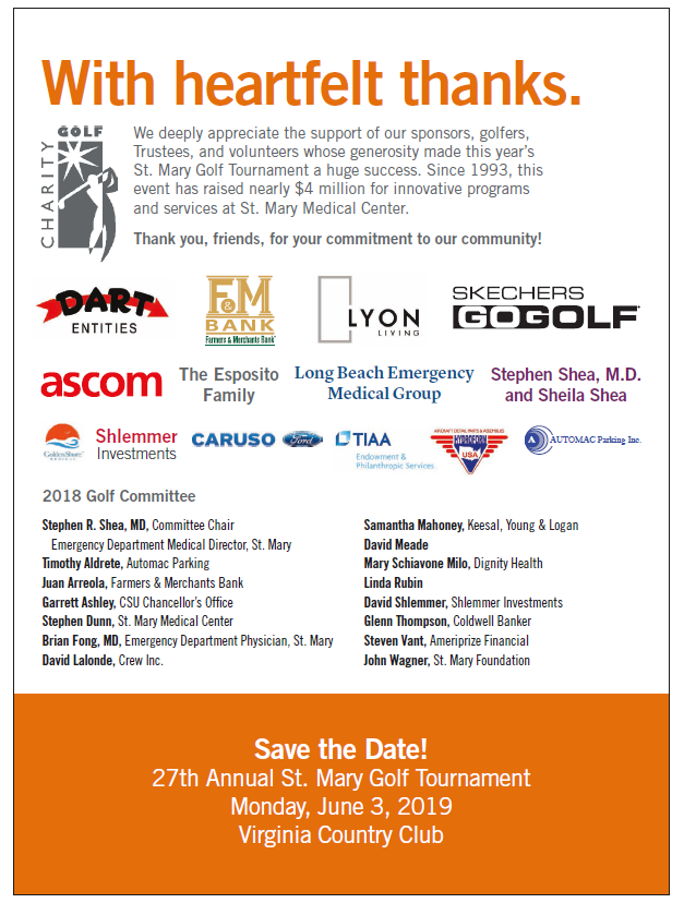 Golf Classic - St. Mary Medical Center Foundation - Dignity Health